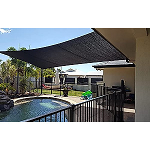 HUOMI 50% Shade Cloth for Plant Black with Grommets,10x6FT Garden Shade Cloth Sunblock Netting for Vegetable,Greenhouse