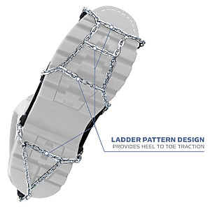 Yaktrax Traction Chains for Walking on Ice and Snow (1 Pair) , Black