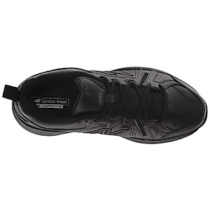 New Balance Women's 608 V5 Casual Comfort Cross Trainer, Black/Black, 8.5 Wide