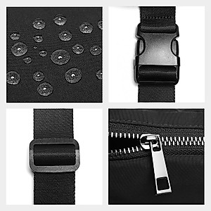 Belt Bag for Women Fanny Pack Crossbody Bags for Women Fashion Waist Packs with Adjustable Strap Gifts for Teenage Girls Women Men (Black)