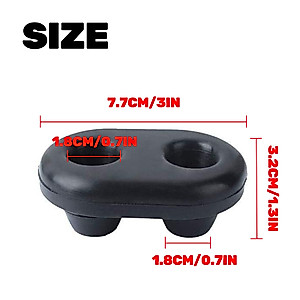 XiyaxiVici 2 PCS Cooler Feet Replacement Non-Slip Non-Scratch Rubber Feet for Coolers Models 45qt 65qt 110qt 145qt, Thickened and Enlarged Soft Rubber Feet Outdoor Camping Protection Black