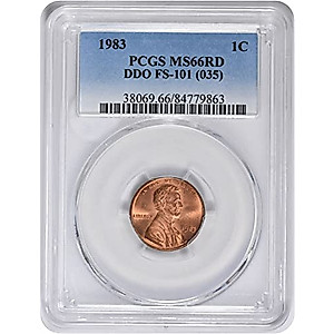 1983 P Lincoln DDO Cent FS-101 PCGS MS66RD