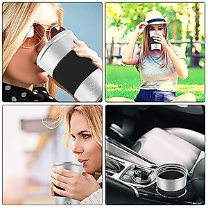 12 oz Stainless Steel Vacuum Insulated Tumbler - Coffee Travel Mug Spill Proof with Lid - Thermos Cup for Keep Hot/Ice Coffee,Tea and Beer