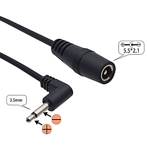 SAPHUE 3.5 Postive Tip Power Supply Converter Cables Adapter Plug for Electro Harmonix Eh DOD Electric Guitar Effect Pedals 5.5mm 2.1/2.5mm to 3.5mm(1/8″) (Pack of 2 Pcs)