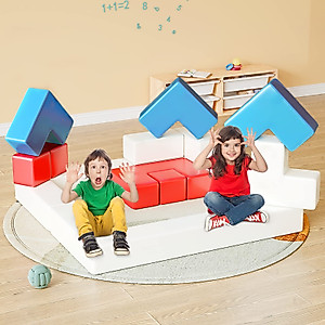 linor Foam Climbing Blocks for Toddlers, 12 PCS Foam Play Set for Baby Tooddlers Climbing Toys Indoor, Foam Play Gym Climbing Toys for Toddlers, Kids & Preschoolers (12PCS)