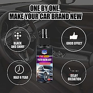 WOHSAO Car Interior Leather and Plastic Coating Agent, Automotive Interior Leather Coating, Cleaning, Maintenance and Protection 120ML