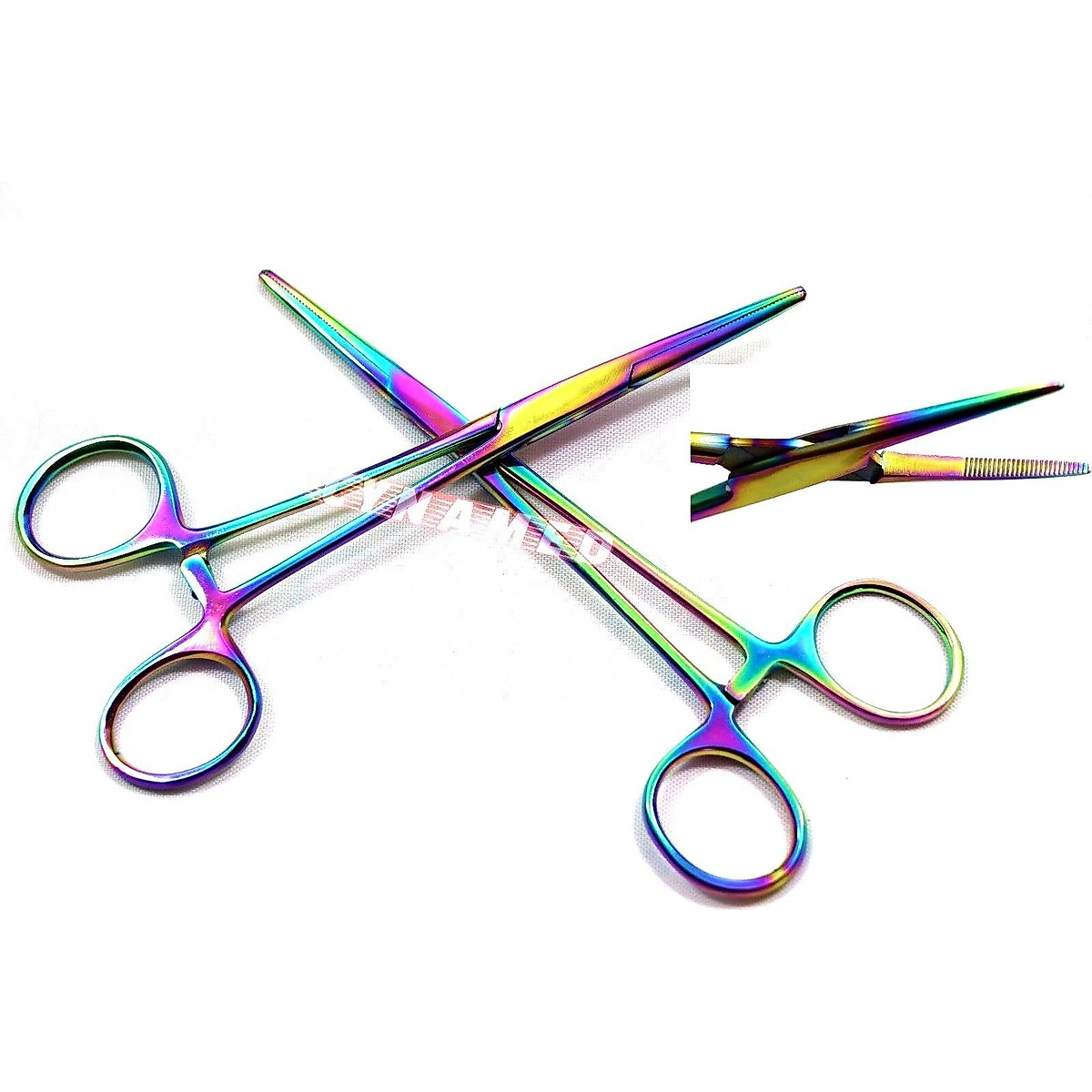 New 5 EA Premium AUTOCLAVABLE Kelly HEMOSTAT Forceps 5.5" Straight Multi Rainbow Color