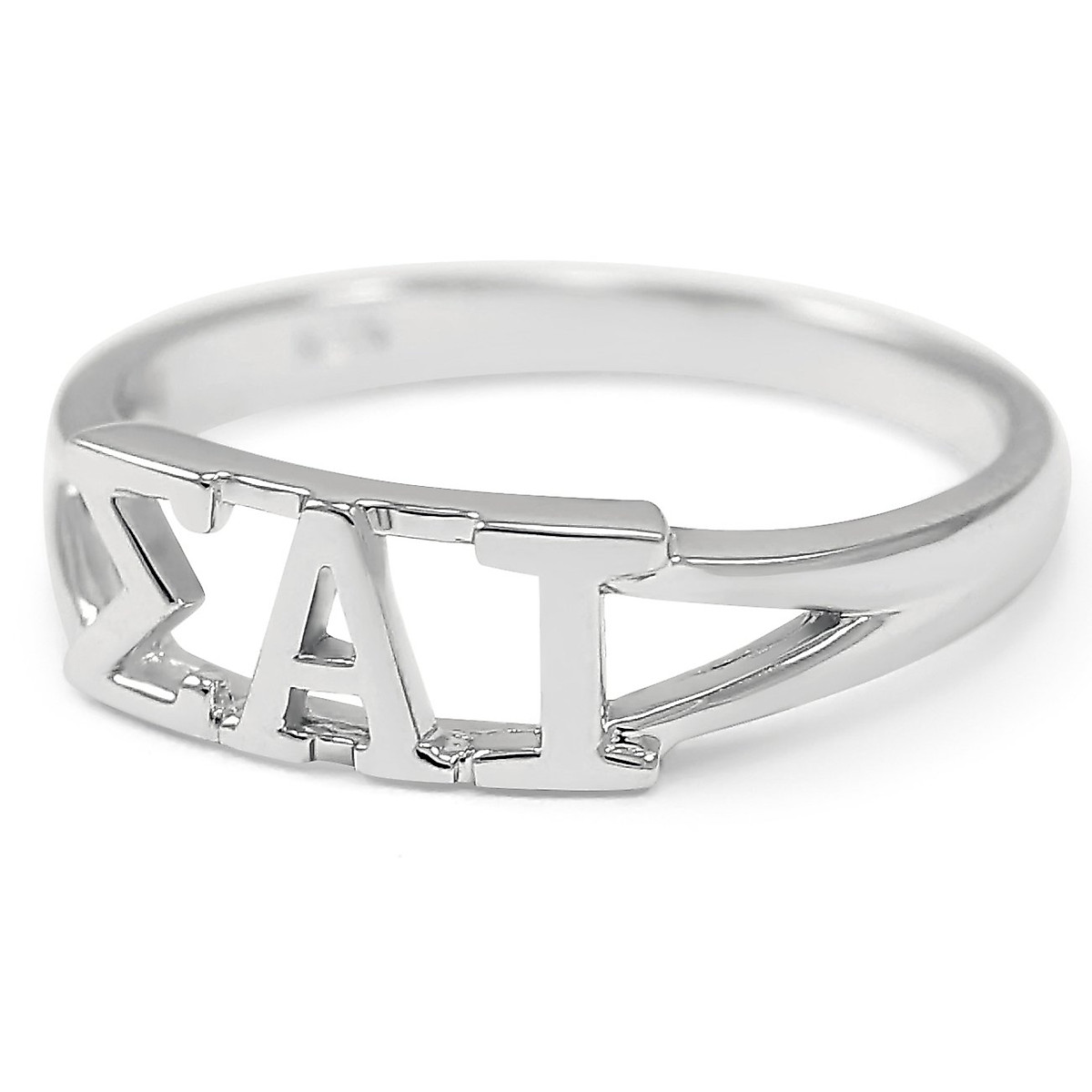 The Collegiate Standard Sigma Alpha Iota Music Fraternity Sterling Silver Sorority Ring with Greek letters