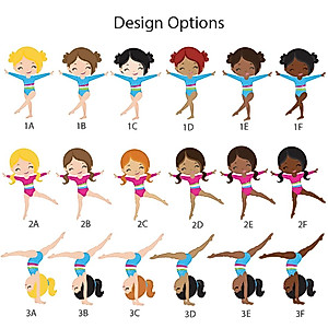 AVITO Personalized Gymnastics Gift - Stainless Steel - 18 oz Tumbler with Water Bottle Lid & Attached Straw - Kids Tumbler - Gymnast Cup - Gift for Toddlers - Gymnastics