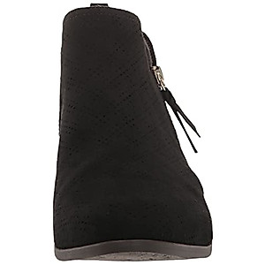 Dr. Scholl's Shoes Women's Rate Zip Ankle Boot Black Microfiber 9 W
