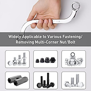 DURAMOVE SAE 5-Piece S-Style Box Wrench Set,5/16 to 3/4 inch, Double 12-Point Box Ends, CR-V,for vehicle repairing, machinery and household