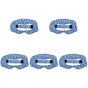 Mikikit 5pcs Vr Goggles Vr Face Pad Home Vr Headsets Virtual Reality Game Supplies Washable Vr Face Eye Cover Padding Vr Sweat Headgear Cover Earpiece Elastic Polyester