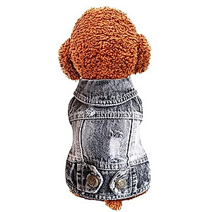 Puppy Shirts for Small Dogs Female Dogs Vest for Small Dog Spring Clothing Cats Breathable Jean Jacket Shirt Fashion Pet Clothes