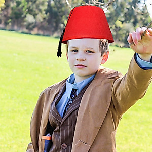 Red Fez Hat Arabic Hat Turkey Hat Arabian Moroccan Bellhop Hat Usher Hat Doctor Who Hat Costume Genie Hat Wizard Hat