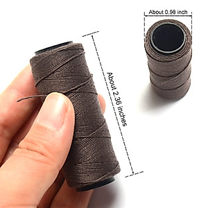 BLUPLE Professional Weaving Threads 3 Rolls for Making Wig Hand Sewing Hair Weft Hair Weave Extension DIY (Black,Beige,Brown)