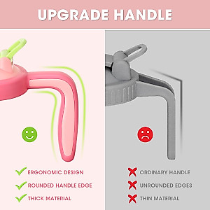 Aieve Mason Jar Pour Spout Lid for Wide Mouth Mason Jar, 2 Pack Mason Jar Pitcher Flip Cap Lids with Ergonomic Handle (Leakproof and BPA Free)