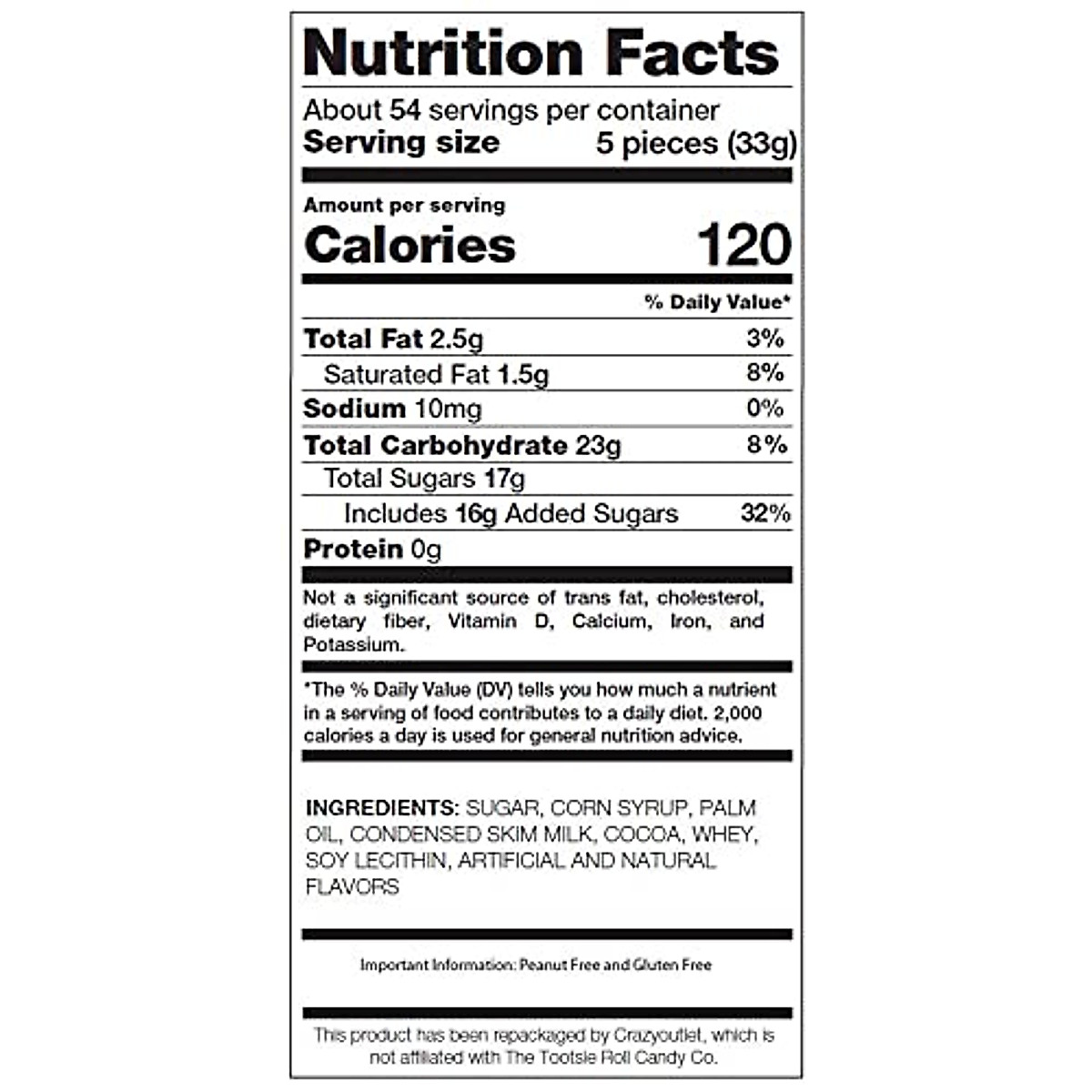 CrazyOutlet Tootsie Roll Midgees Chocolate Flavored Candy, Individually Wrapped, Bulk Pack 4 Pounds