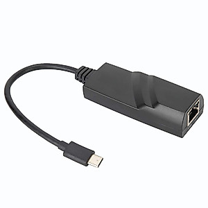 Gigabit Ethernet Adapter, Type C USB 3.0 1Gbps High Speed Ethernet LAN Network Card for Mobile Phone Tablet Notebook and More, Support Forward and Reverse Plugging