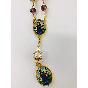 CLGIFT crystal Santo Niño de Atocha (holy infant of atocha) car auto rosary Perfect for First Communions, Baptism,Shower/Religious gift /