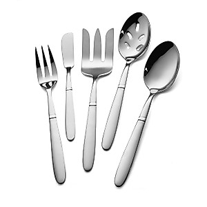 Bruntmor, CRUX Sterling Quality Silverware Royal 45 Piece Flatware Cutlery Set, 18/10 Stainless Steel, Service for 8 100% Rust Proof (45 Piece)