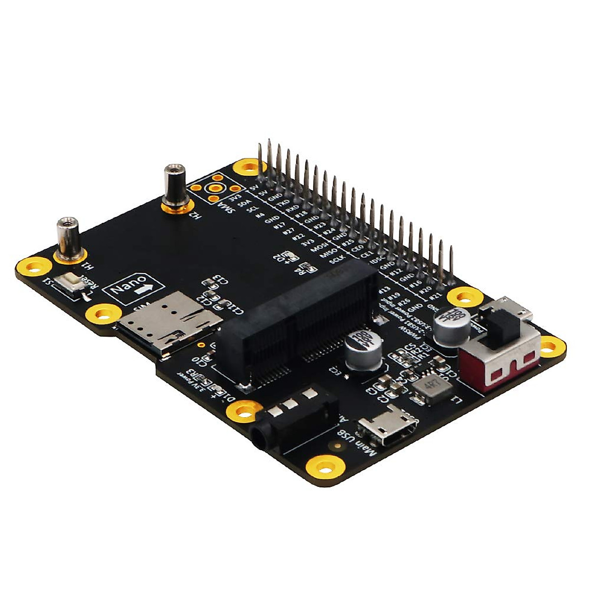 3G/4G & LTE Base HAT for Raspberry/Asus Tinker Board/Samsung ARTIK /Rock64 Media/Liber Computer Board