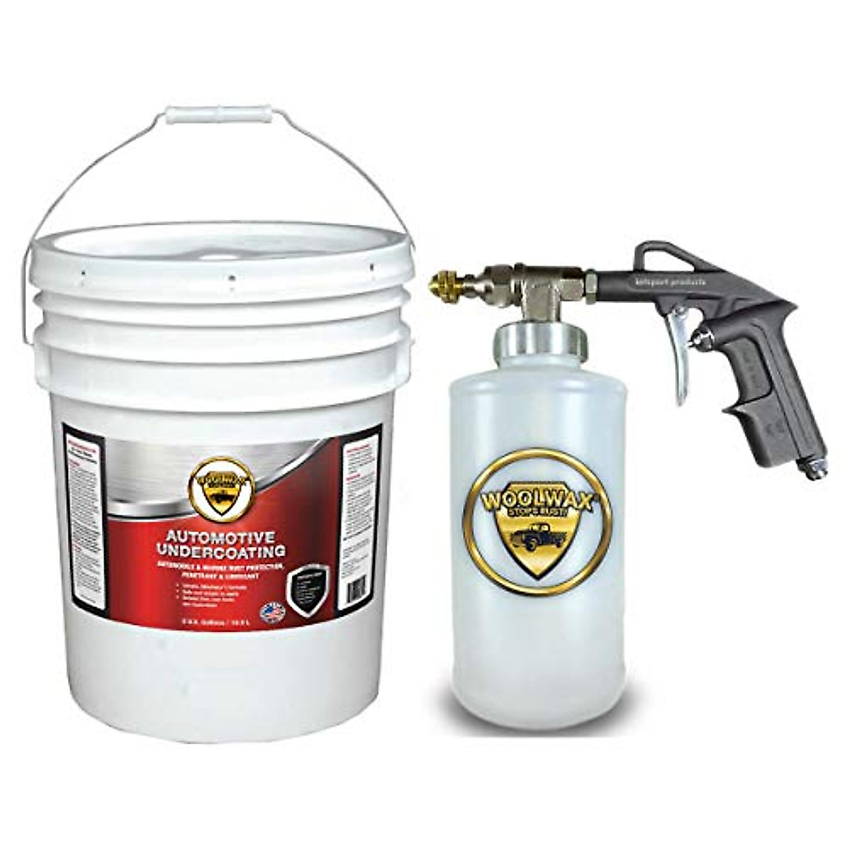 woolwax Lanolin Vehicle undercoating 5 Gallon Pail Black w/PRO Gun & 2 Wands.