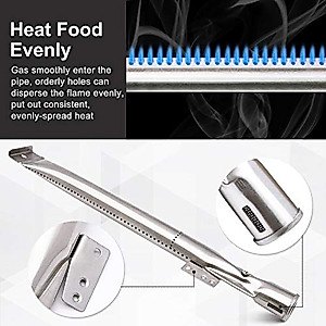 Metal Club Grill Parts Kit for Nexgrill 4 Burner 720-0830H, Nexgrill 720-0864 720-0864M Gas Grills, 4-Burners & 4-Pack Grill Flame Tamers Burner Covers Replacement