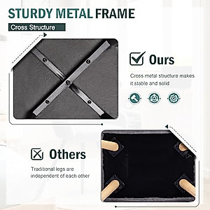 YESHOMY Accent Chair for Living Room Set of 2 Upholstered with Strong Metal Frame, Armrest for Bedroom, Dorm, Light Gray