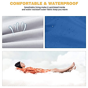 KingCamp Lightweight Envelope Sleeping Bag 55℉ Portable Waterproof Comfort for Cool Warm Hot Weather Compact Backpacking Camping Hiking Travel 70.8"x29.5"