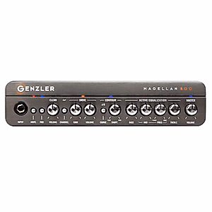 Genzler Magellan Bass Amp Head - Two Chan Pre, 400W/8 ohm, 800W/4ohm/2.67ohm