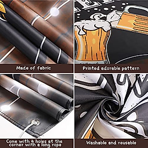 Cheers and Beers Party Decorations,Retro Rustic Wooden Board 30th 40th 50th Birthday Theme Party Photography Banner Backdrop for Men Beer Whiskey Birthday Party Supplies