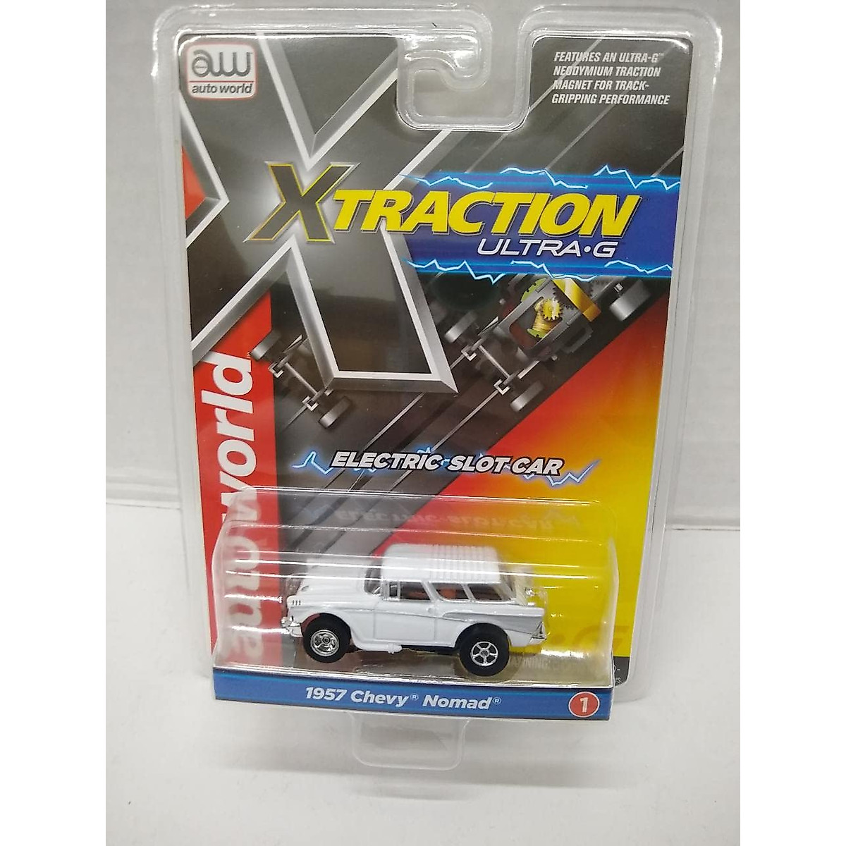 Auto World SC368-1 1957 Nomad HO Scale Electric Slot Car - White