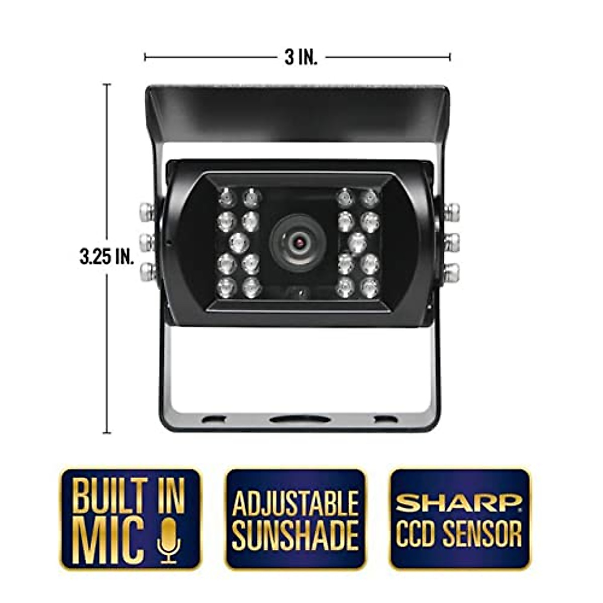 7" Backup Camera System for RV/Truck/Bus - Waterproof Camera with Night Vision - RVS-770613-NM-01 by Rear View Safety.