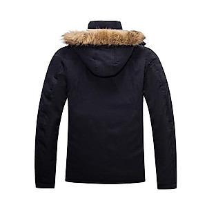 Yozai Men's Winter Coats, Warm Winter Jackets for Mens Ski Snow Jacket Snowboard Water Resistant Jacket Mountain Windbreaker Detachable Hooded Parka Black Medium