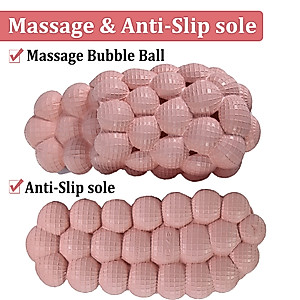 ierisf Bubble Slides,Funny Massage Bubble Ball Slide Slippers for women, Men Platform Unisex Stress Relief Slide Sandals House Slippers Black Green Beige (41/42, Pink, numeric_8_point_5)
