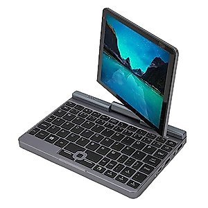 Dpofirs Mini Laptop for Windows11, 180 Flip 8 inch Touch Screen, 4 Core Alder Lake Processor LPDDR5 12GB, 10 Point Touch with Stylus, 3200mAh Business Laptop (12GB+128GB US Plug)
