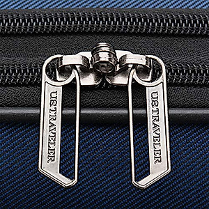 U.S. Traveler Aviron Bay Expandable Softside Luggage with Spinner Wheels, Navy, 30-Inch