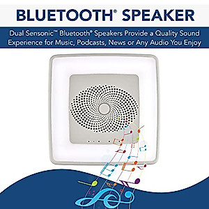 Broan-NuTone VC110CCT Sensonic Alexa Voice Controlled Smart Exhaust Fan with Dimmable LED Light and Bluetooth Speakers, 110 CFM