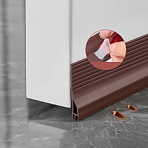 Eweniar Door Draft Stopper for Bottom of Door 39" Cuttable Weather Stripping Blocking Cold Air