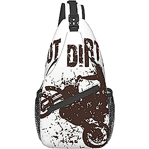 Stylish Chest Sling Bag Got Dirt Bike Motorcross Racing Print,Crossbody Shoulder Backpack Adjustable Chest Bag Lightweight Casual Daypack for Men Women Outdoor Sports Biking Climbing Shopping