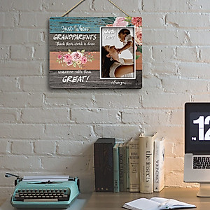 KU-DaYi Baby Announcement Picture Frame for Great Grandparents, Great Grandparent Gifts, First Time New Great Grandparents Gifts (Work is Done) 4x6 In Photo - F019