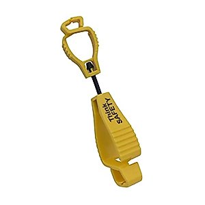 Glove Guard 1939YW Clip, Yellow with Think Safety Imprint, Made in the USA