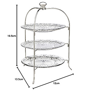 Godinger 3 Tiered Platter Stand - Dublin Crystal Collection