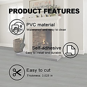 Peel and Stick Flooring Vinyl Flooring Peel and Stick Floor Tile 10 Pieces Super Easy to Install 35.4 in X 5.9 in