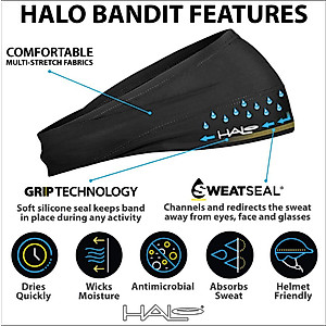 Halo Headband Bandit - Wide Pullover Sweatband for Both Women and Men, Confetti