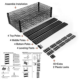 5-Tier Metal Shelving Unit, Heavy Duty Storage Shelves Hold 750LBS NSF Steel Organizer Wire Rack for Closet Basement Office Kitchen Laundry, 24" W x 14" D x 60" H- Black