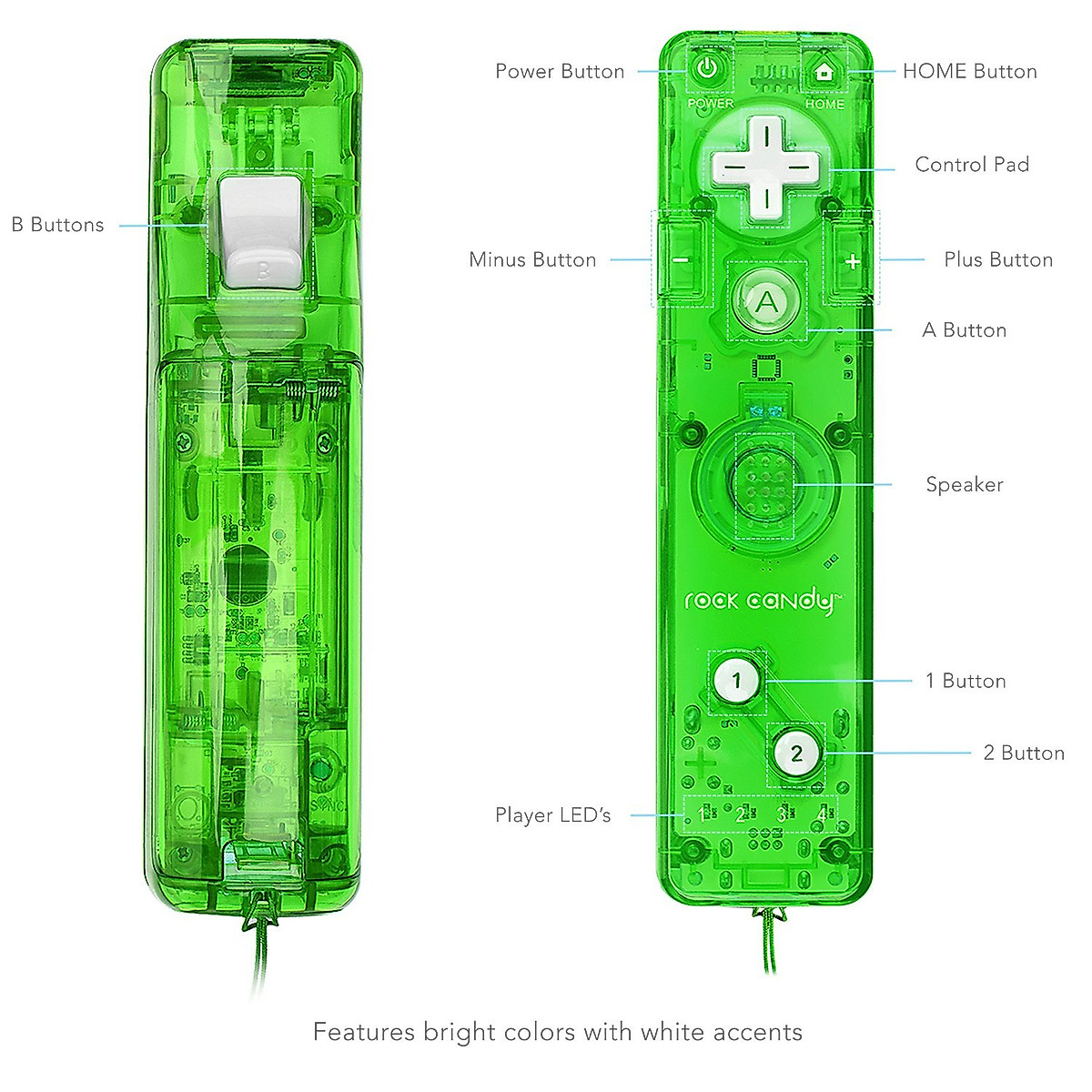 PDP Rock Candy Wii Gesture Controller - Green