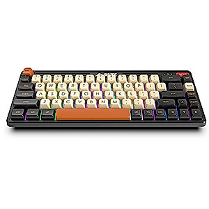 EPOMAKER K690T 65% Hotswappable 2.4Ghz Wireless/Bluetooth 5.0/Wired Mechanical Gaming Keyboard, RGB NKRO with Doubleshot PBT Keycaps, 2000mAh Battery for Win/Mac (Kailh Brown Switch, K690T)