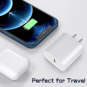 iPhone 12 13 14 Fast Charger,【Apple MFi Certified】 2-Pack 20W Type C Fast Charger Block with 6FT USB-C to Lightning Cable Compatible with iPhone 14 13 12 11 Pro Max/Pro/Plus/Mini/Xs Max/XR/X, iPad