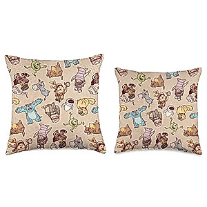 PIXAR Disney Characters Halftone Print Throw Pillow, 16x16, Multicolor